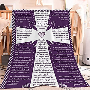 Christian Gifts for Women and Men Bible Verse Throw Blanket Super Soft Fleece Blanket Religious Gifts Inspirational and Spiritual Scriptures Blankets