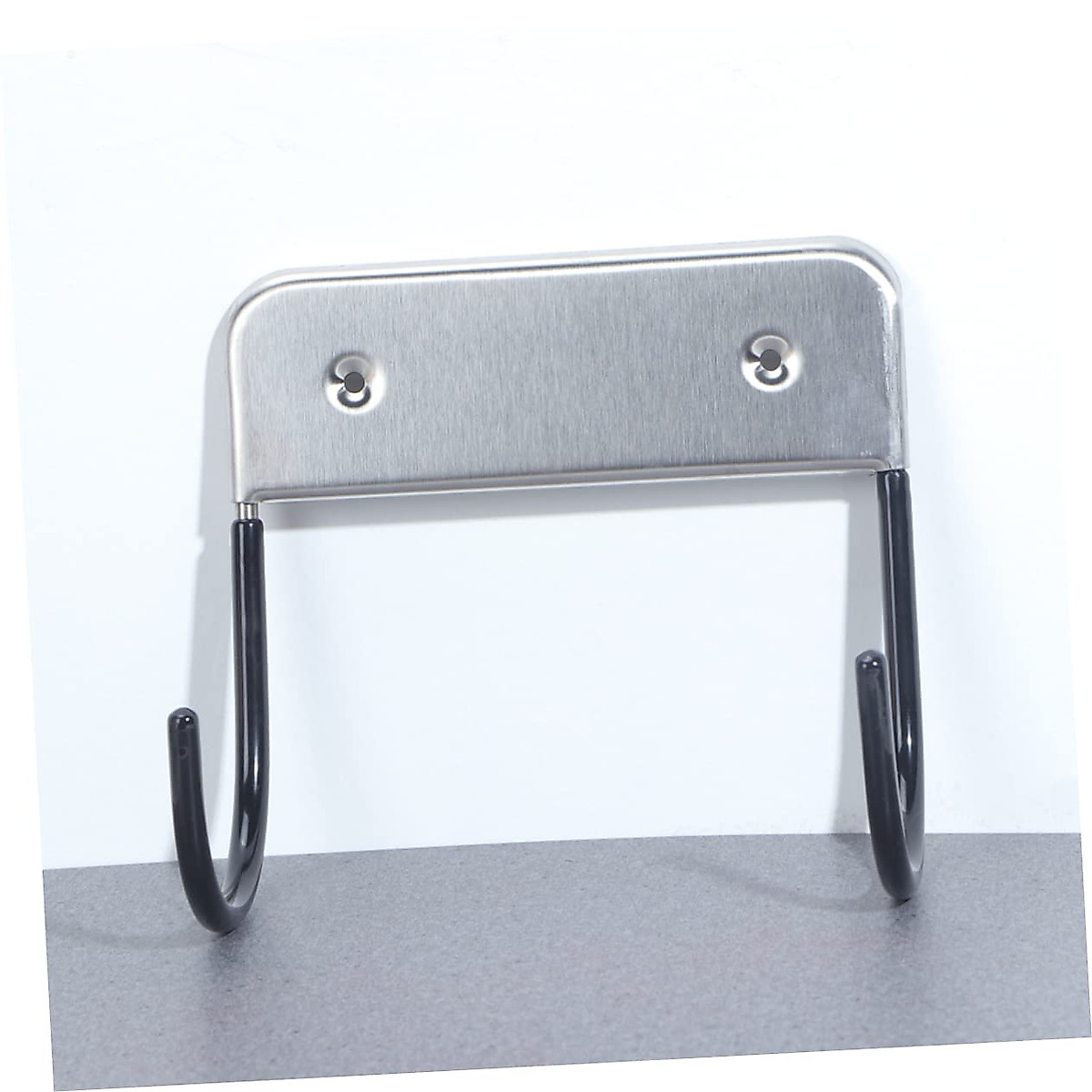 LIFKOME 2pcs washcloth Holder Black Hooks Black Metal Shelf Wall Towel Clothes Mount Ironing Board Bracket Electric Iron Holder Electric Iron Organizer Ironing Doard Shelf Hanger