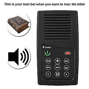 Dpofirs Mini Portable EBible Reader 350mah 15 Hours Standby Abs EBook Reader Rechargeable, Smart Memory Reading, Dual Colors/Languages Optional (Arabic Black)
