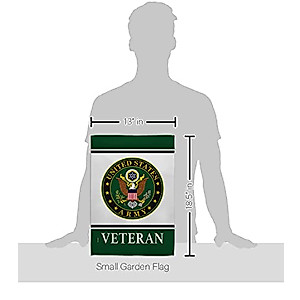 USA Decoration Army Veteran Garden Flag Armed Forces Rangers United State American Military Retire Official House Decoration Banner Small Yard Gift Double-Sided, 13"x 18.5", Made in USA
