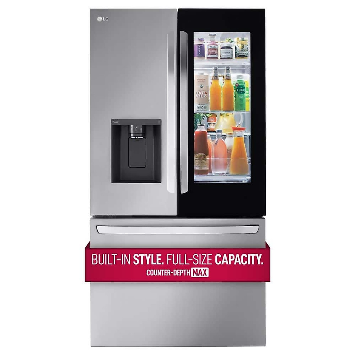LG LRFOC2606S 26 Cu. Ft. Stainless Counter Depth French Door Refrigerator