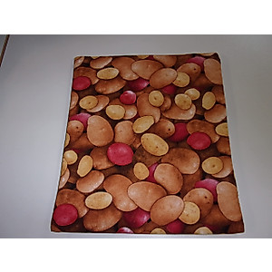 Microwave Red and Tan Baked Potato Bag Kitchen Utensil Handmade Cookware ALL Cotton