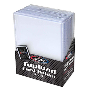 BCW 3x4 Topload Card Holder - Standard - 150ct | Rigid PVC Trading Card Protection for Baseball Cards, Football Cards, and Trading Cards Like Pokémon and MTG | Holds Cards Up to 20pts