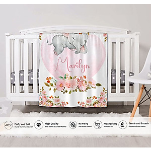 Personalized Baby Blanket for Girls Boys, Custom Baby Blanket with Name, Super Soft Personalized Gifts Blanket for Kids, Personalized Name Blanket for Birthday, Party, Valentine's Day