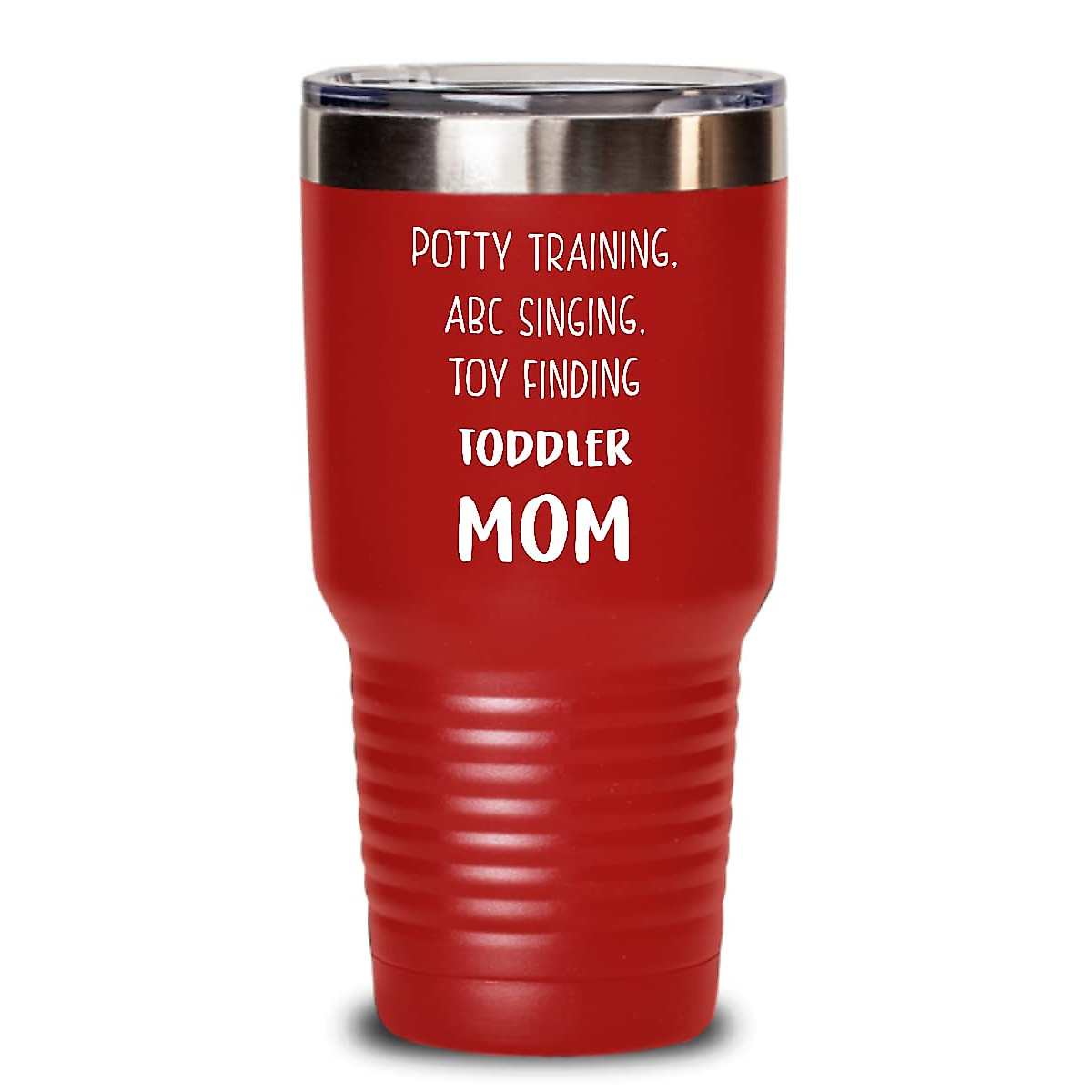 Abc Tumbler Potty training, ABC singing, toy finding toddler mom Funny Gift idea 30oz, red