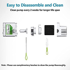 ORSDA Pet Water Fountain Replacement Pump F ilters - Compatible with ORSDA/ZeePet Stainless Steel Dog and Cat Water Fountain (8Pcs Black Pump F ilters)