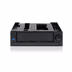 ICY DOCK Tool-Less 3.5” SATA HDD Mobile Rack and Ultra-Slim 9.5mm ODD Bay for External 5.25” Bay | DuoSwap MB971SPO-B (3.5" HDD + ODD)