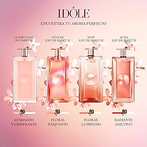 Lancôme Idôle Aura Eau de Parfum - Long Lasting Fragrance with Notes of Rose, Jasmine & Salted Vanilla - Sunny & Floral Women's Perfume - 3.4 Fl Oz