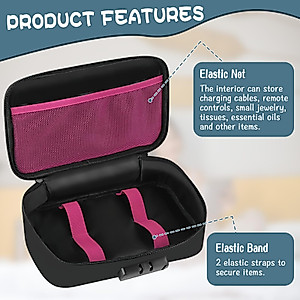 AIHSUMC Discreet Lockable Toy Storage Bag, Locking Storage Box Toy Organizer Case Organizer Container with 2 Drawstring Bags, Lock Box Travel Game Bag for Women and Men