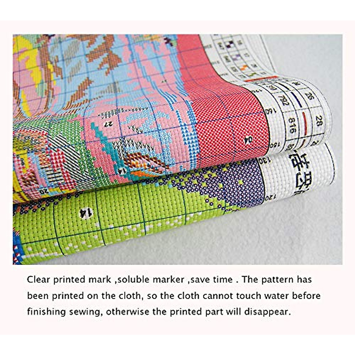 Joy Sunday Cross Stitch Kits Stamped Full Range of Embroidery Starter Kits for Beginners DIY 14CT 2 Strandst- The Beautiful Scenery of Park（Printed 22×17 inches