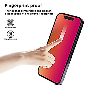 JIEYKJO For iPhone 14 pro max/iPhone 15 plus Privacy Screen Protector - Anti-Blue Light, Anti-Glare, Anti-Spy Gradient Color Privacy Screen Protector Film (6.7 inch)