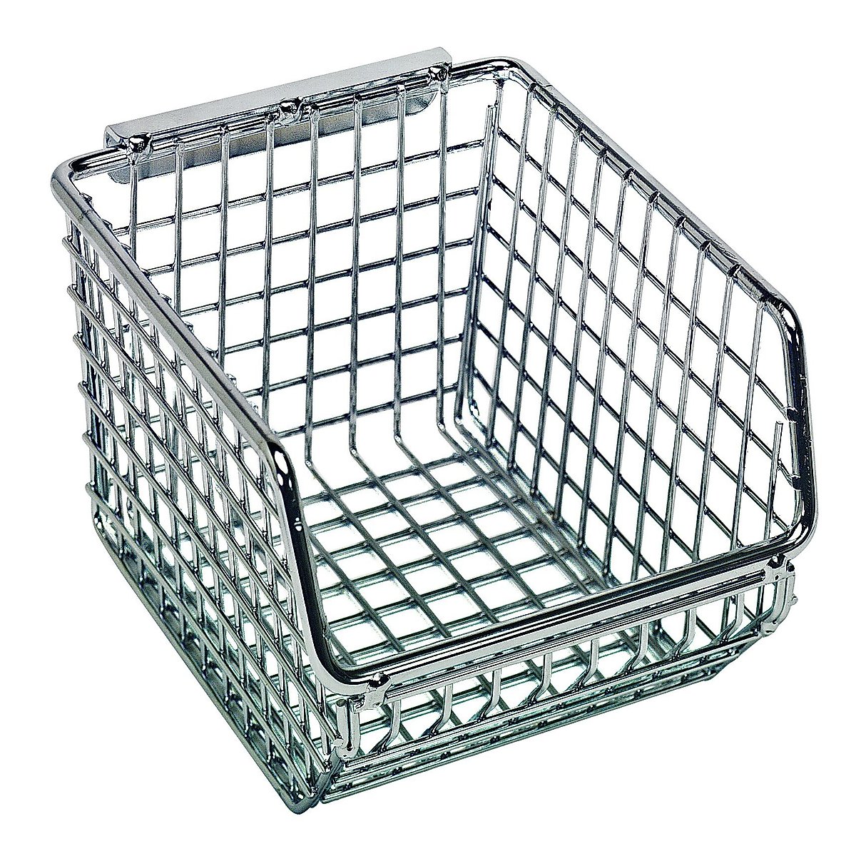 Quantum Storage QMB510C 20-Pack Wire Mesh Stack and Hang Bins, 5-1/4" x 4-1/4" x 3", Chrome