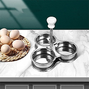 ZhoneQingXninREDEgg Poachers,Poached Egg Maker,Poached Egg Pan,Stainless Steel Egg,Poacher,Egg Boiler Cooker,Hard Boiled Egg Poacher (Size : With Hole)