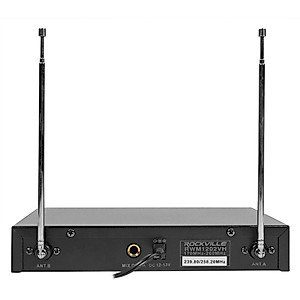 Rockville RWM1202VH VHF Wireless Dual HandHeld Microphone System/Metal Receiver