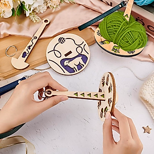 FantasyDay Portable Wrist Yarn Holder 5pcs, Mini Yarn Holder for Crochet with Wrist Strap for Knitting to Prevent Yarn from Tangling - Exquisite Pattern - Knitting Crocheting Gift