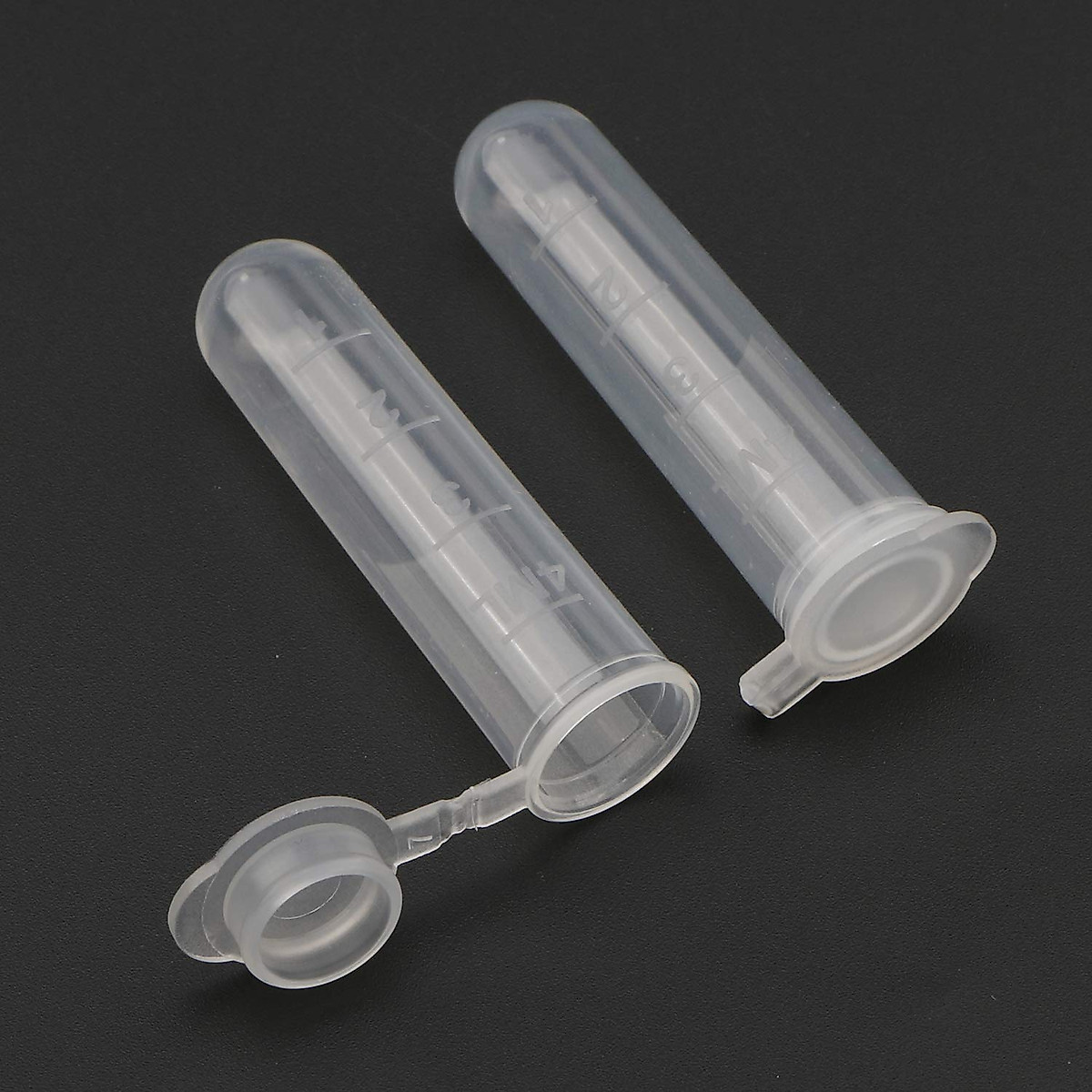 JIUWU Plastic Tube Vial Sample Storage Container 5ml Pack of 50