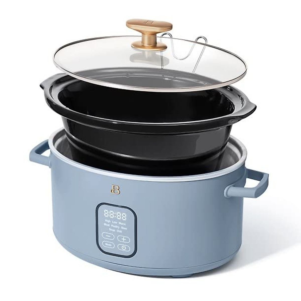 6QT Programmable Slow Cooker, Cornflower Blue by Drew Barrymore
