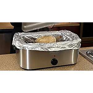 Pansaver Foil Electric Roaster Liners, 3 Box Bundle (6 Liners for Roasters). Fits 16, 18 and 22 Quart Roasters. Best Liners for Roasting Whole Meats.