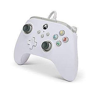 PowerA Wired Controller for Xbox Series X|S - White, gamepad, video game / gaming controller, works with Xbox One