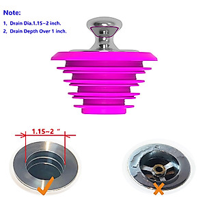 XAJOON Tub Stopper, Washbasin Stopper，Bathtub Plug, Silicone Bathtub Stopper (Pink，Patented Product)