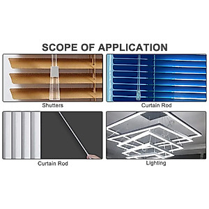Fielect White Straight Line Acrylic Round Rod Standard Plexiglas Tolerance Lightweight for DIY 10mm Diameter 500mm Height 1Pcs