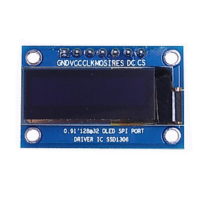 Hailege 0.91" SSD1306 SPI OLED LCD Display 128x32 3.3V/5V for AVR PIC STM32 Arduino