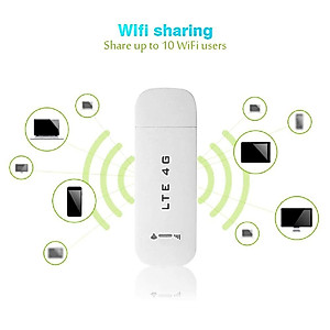 Ciglow High Speed 4G LTE USB Network Adapter Hotspot Router,Share Up to 8 Users Plug and Play(with Function)