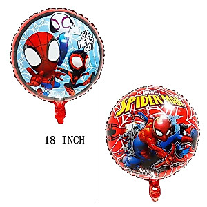 Spidey and His Amazing Friends Foil Balloons,Spiderman Birthday Party Balloons Decoration Supplies