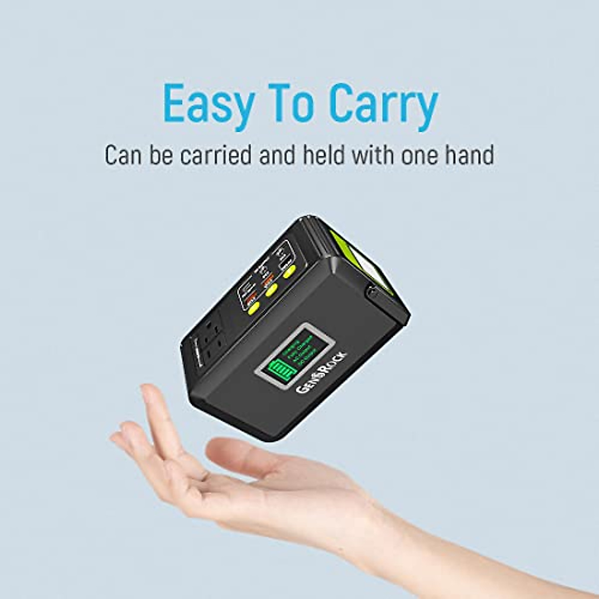 GENSROCK Portable Power Bank with AC Outlet, 24000mAh Portable Laptop Power Bank, 110V/120W Rechargeable Backup Lithium Battery for Power Outage Supplies Outdoor Camping Emergency CPAP