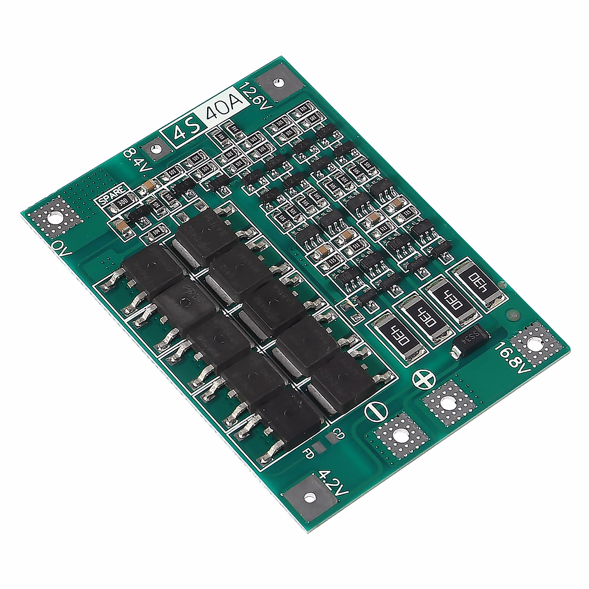 AITIAO 4PCS 4S 40A 16.8V Li-ion Lithium Battery Protection Board PCB BMS 18650 Lithium Charger Protection Circuit with Balance for Drill Motor