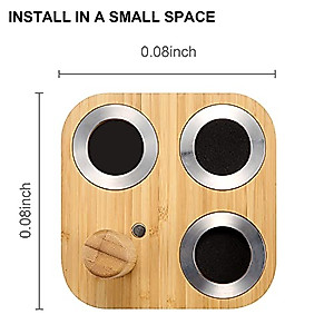 JUBECO Wood Wall Mount Holder for Dyson Hair Dryer, Wood + Metal Wall Bracket Frame for Dyson Supersonic Hair Dryer. (Bamboo)