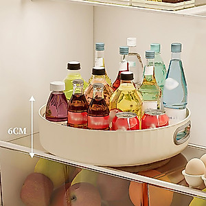 Lazy Susan Organizer, 360° Rotating Storage Tray Makeup Perfume Organizer Multifunctional PP Rotatable Kitchen Storage Tray Large Capacity Desktop Organizer Tray