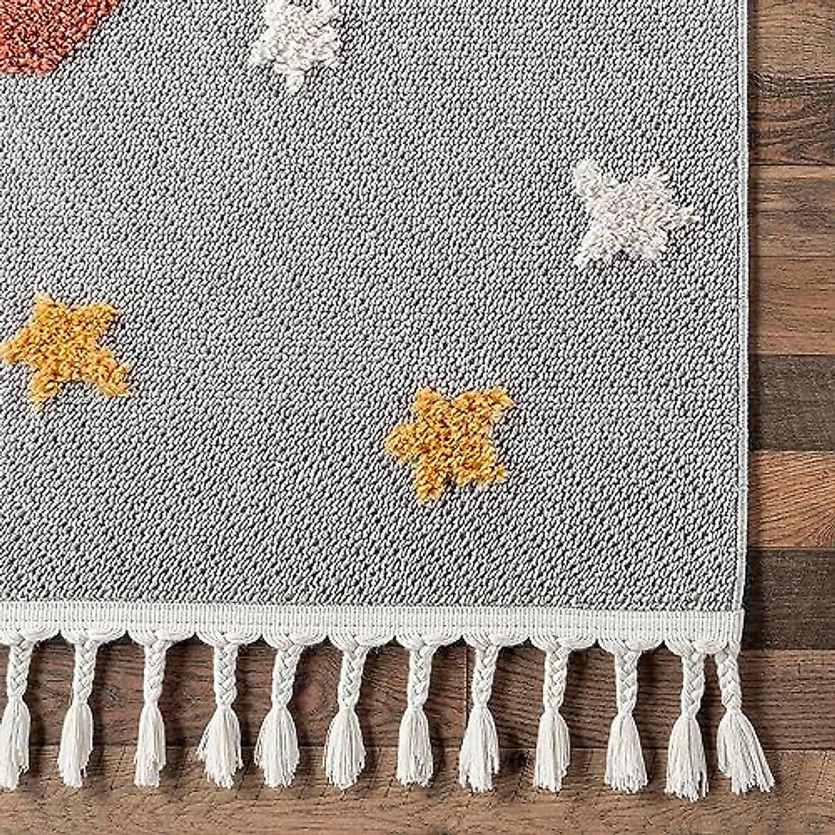 nuLOOM Journee Rocket Ship High-Low Kids Tasseled Area Rug, 4x6, Multi