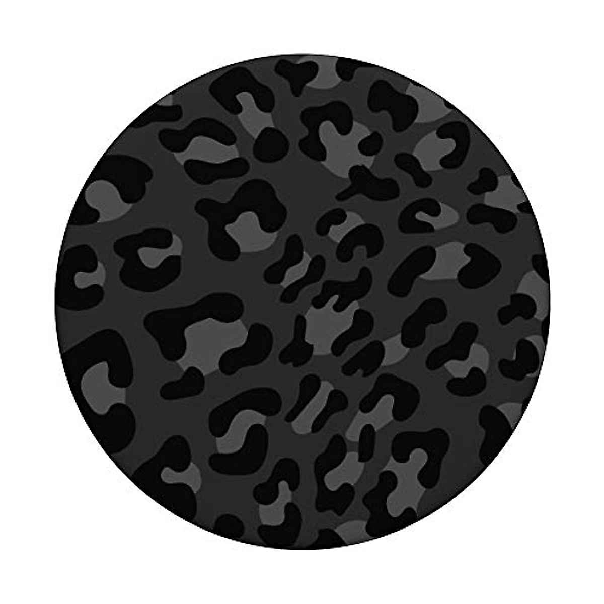 Cute Black Leopard Print Pattern Design For Women On Black PopSockets PopGrip: Swappable Grip for Phones & Tablets