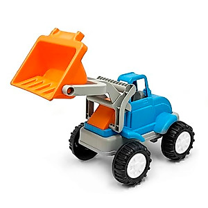 American Plastic Toys Kids’ Gigantic Loader Truck, Made in USA, Tilting Loading Dump Bucket, Knobby Wheels, & Metal Axles for Indoors & Outdoors, Haul Sand, Dirt, or Toys, Ages 2+ (Color May Vary)