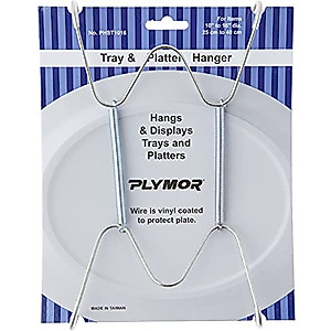 Plymor Stainless Steel Wall Mountable Tray and Platter Hanger, 8.25" H x 4.75" W x 0.875" D (For Trays or Platters 10" - 16")