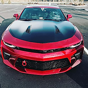 Xotic Tech Sport Track Racing Style CNC Aluminum Screw-on Tow Hook Front Bumper Compatible with Chevrolet Camaro 2016-2021 (Red)