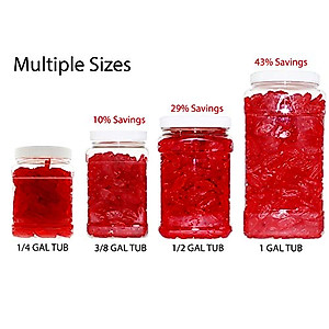 Gummy Fish Red Mini 6.5 - Original Red Swedish Chewy Candy in 128 FL OZ Gift Ready Reusable Square Jar