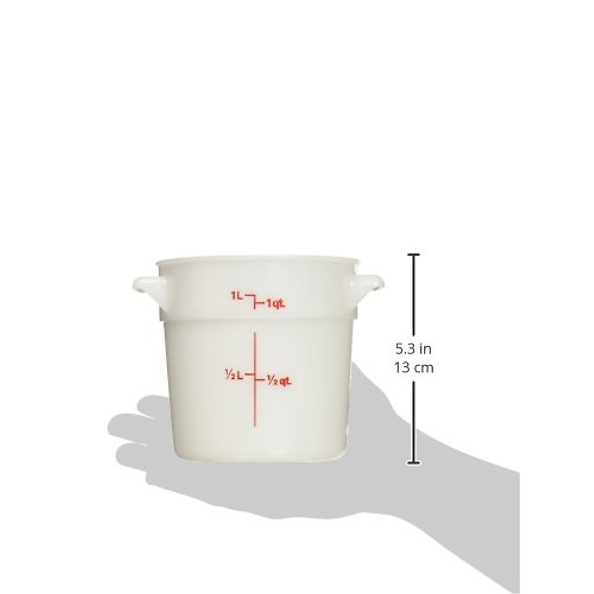Cambro RFS1148 White Poly Round 1 Qt Container