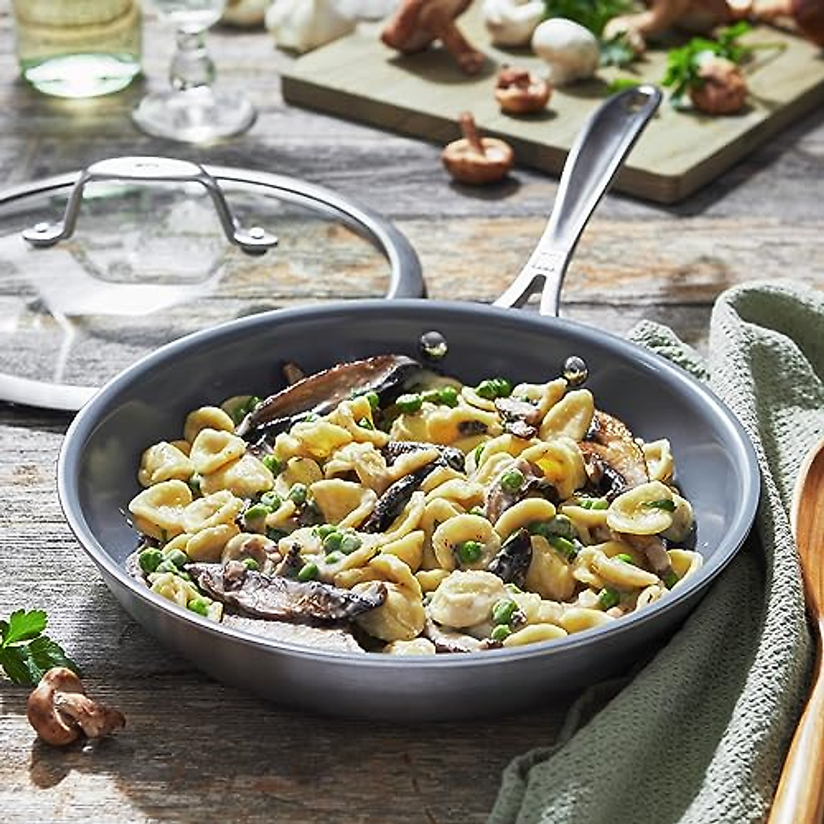 ZWILLING Spirit Ceramic Nonstick Fry Pan with Lid, 9.5-inch, Stainless Steel