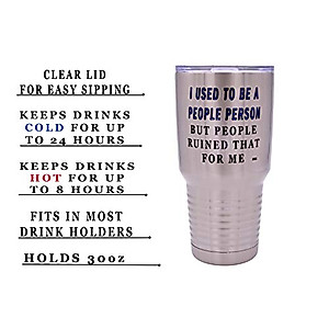 Rogue River Tactical Funny Sarcastic People Person 30 Oz. Travel Tumbler Mug Cup w/Lid Vacuum Insulated Work Gift