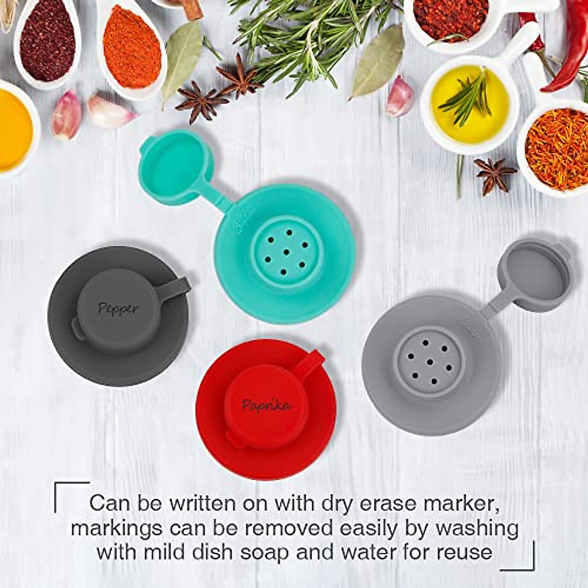 Sophico Mini Salt and Pepper Shakers with Moisture Proof Lids, 1.6oz Small Spice Shaker containers to go for Outdoor Camping Travel Picnic Lunch Boxes(DARK GREY- 3 PACK)