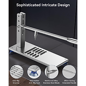 ZeroPone Oyster Clam Opener Machine Adjustable Oyster Shucker Machine Oyster Shucker Tool Set Including Knives, Glove and g-Clip, Seafood Tools for Hotel Family Buffet