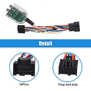 X AUTOHAUX Car Add an Amp Amplifier Adapter Interface to Radio System for Chevrolet Silverado 2007-2013 with Blue Extension Wire Fuse