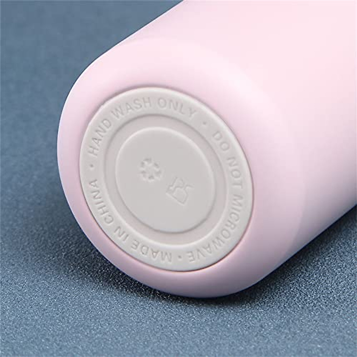 Stainless steel vacuum insulation Cup lovely pea cup student Mini bouncing cup (420ml, Beige)