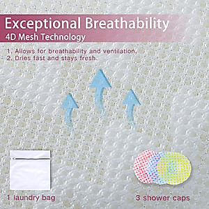 Bath Pillow, Luxury Bathtub Pillow, Ergonomic Spa Bath Pillows for tub with 4D Mesh Technology and 6 Suction Cups,Tub Pillow with Neck, Head, Shoulder and Back Support, Fits All Bathtub,Home Spa