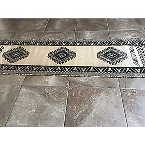 Southwest Native American Runner Rug Berber Design #D143 (2ftx7ft.1in.)