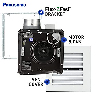 Panasonic FV-30VQ3 WhisperCeiling Spot Ventilation Fan - 290 CFM - Quiet, Large Ceiling Mount Bathroom Fan