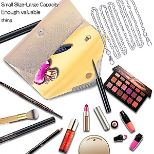 Women Evening Envelope Handbag Prom Sequin Clutch Purse Shoulder Cross Body Bag (Gold)