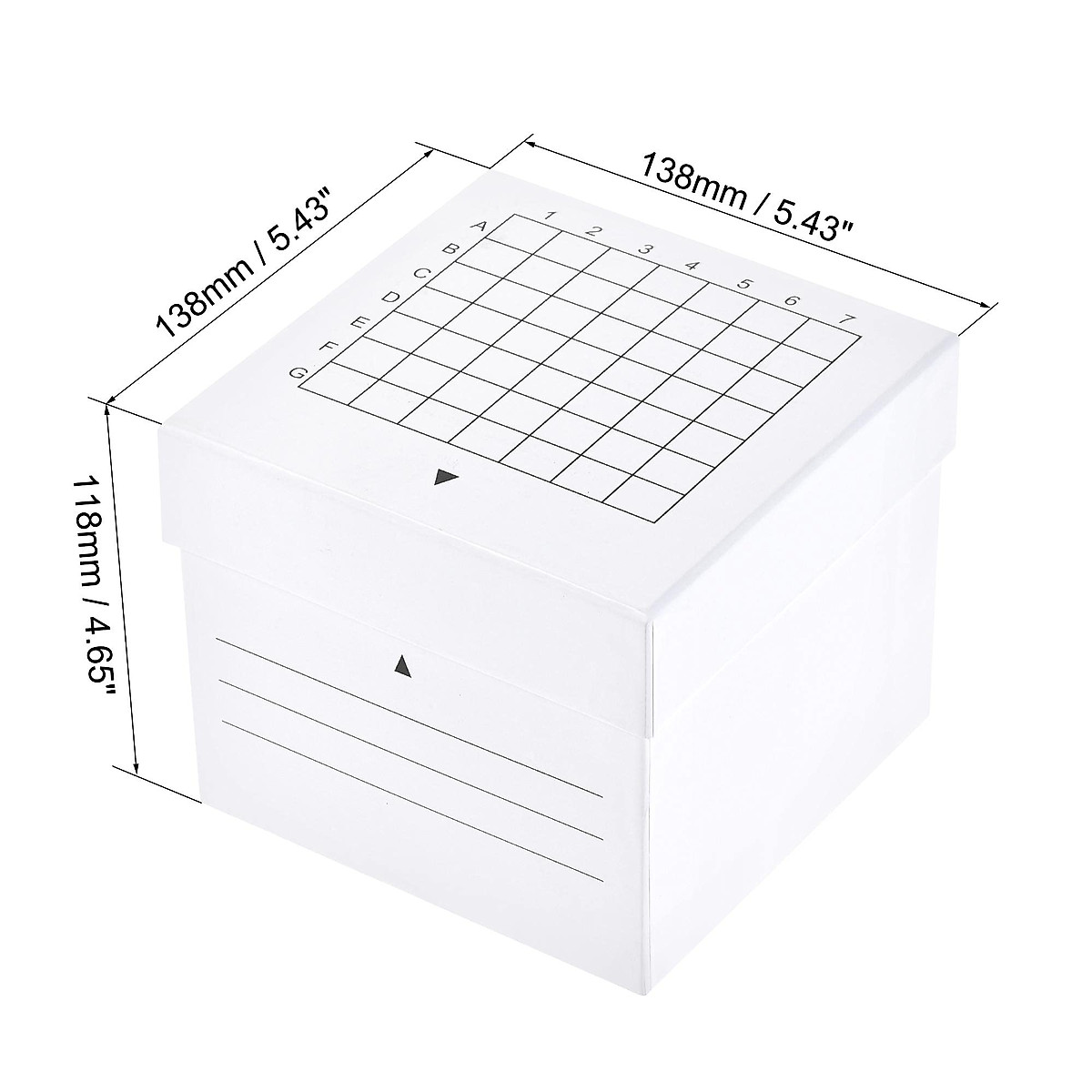 uxcell Centrifuge Tube Freezer Storage Box 49-Well Cardboard Holder White for 10ml 18mm Dia Micro Centrifuge Tubes